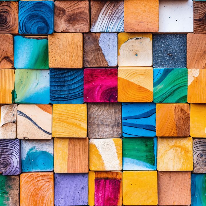 Colorful Wood Stack - Artist Evolve - Digital Art & AI, Landscapes ...