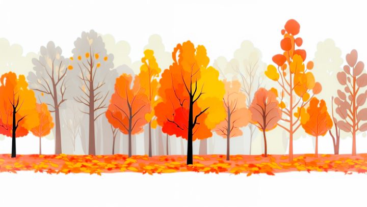 Autumn Trees with Falling Leaves - Artist Evolve - Digital Art & AI ...