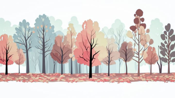 Autumn Trees with Falling Leaves - Artist Evolve - Digital Art & AI ...