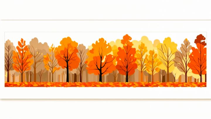 Field of Autumn Trees with Falling - Artist Evolve - Digital Art & AI ...