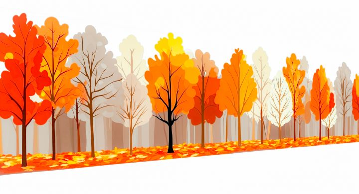 Autumn Trees with Falling Leaves - Artist Evolve - Digital Art & AI ...