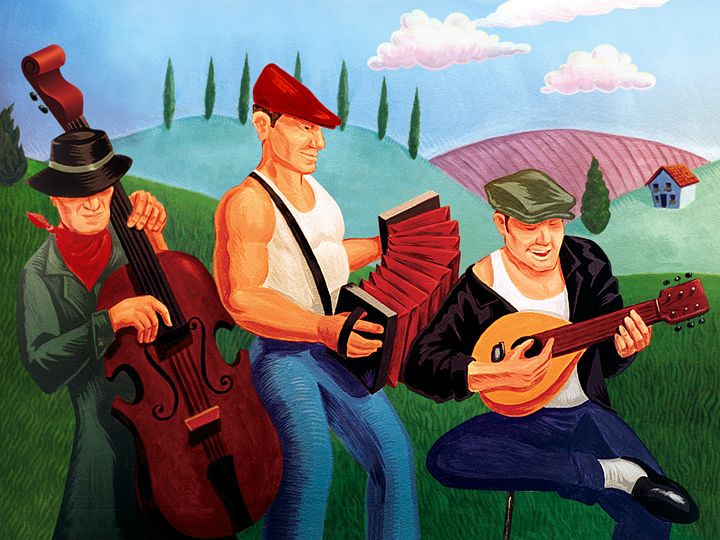 The 3 Musicians - Christopher Panza - Paintings & Prints, Ethnic ...