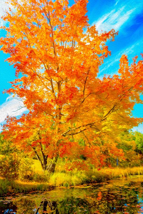Fall Tree - MJB DigiArt - Digital Art & AI, Landscapes & Nature ...