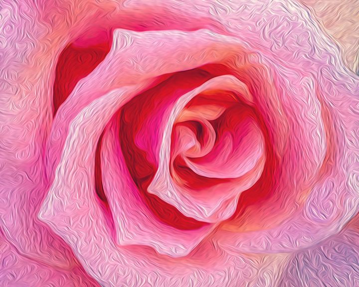 Pink Rose - MJB DigiArt - Digital Art & AI, Flowers, Plants, & Trees ...