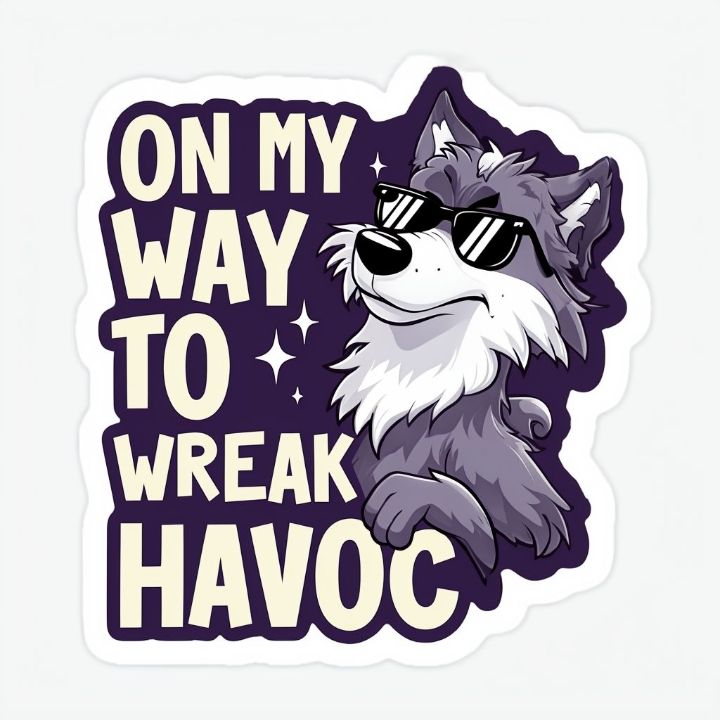 On My Way To Wreak Havoc (Sticker) - Philiprican Designs - Digital Art ...