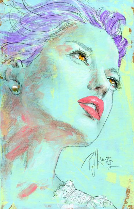 Summer Breeze - P J Lewis Art Gallery - Paintings & Prints, People ...