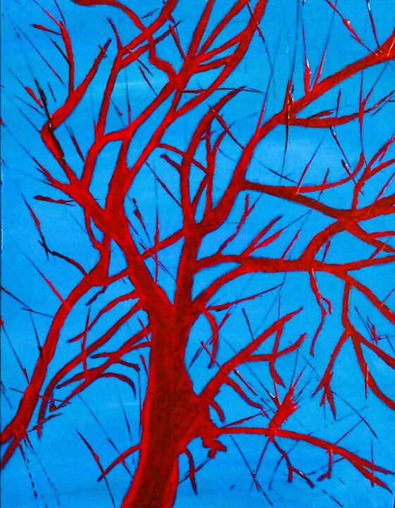 Arbre Rouge - Cothy'Art - Paintings & Prints, Flowers, Plants, & Trees ...