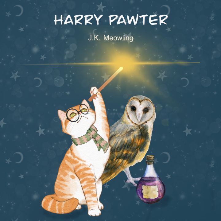 Harry Pawter - Tabby Cat Studios - Digital Art & AI, Animals, Birds ...