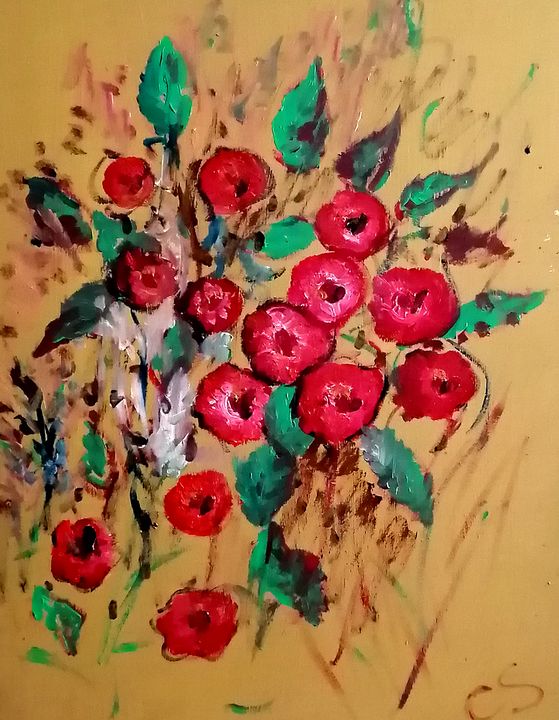 Mid September Flowers - CS art - Paintings & Prints, Abstract ...