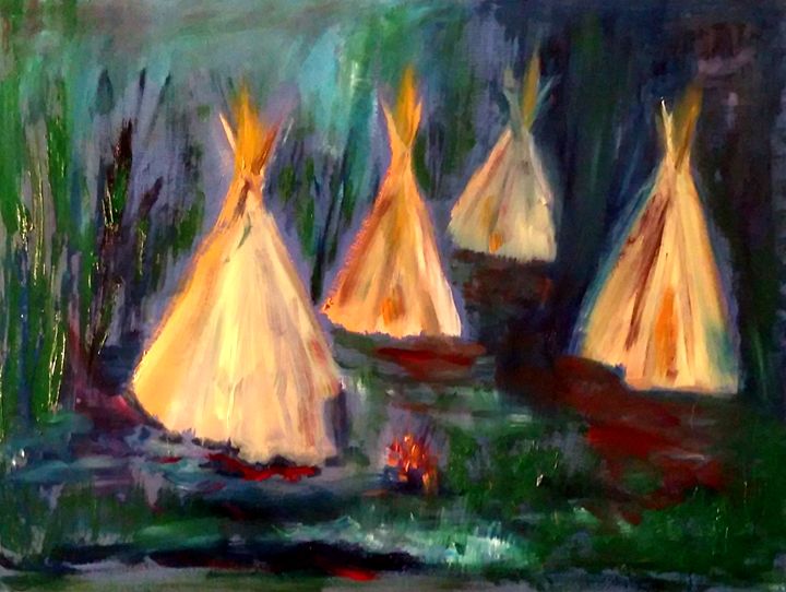 Camp Tipi - CS art - Paintings & Prints, Ethnic, Cultural, & Tribal ...