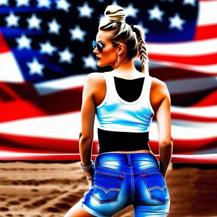 American Patriotic Woman in Nevada - Luke Roman - Digital Art & AI ...