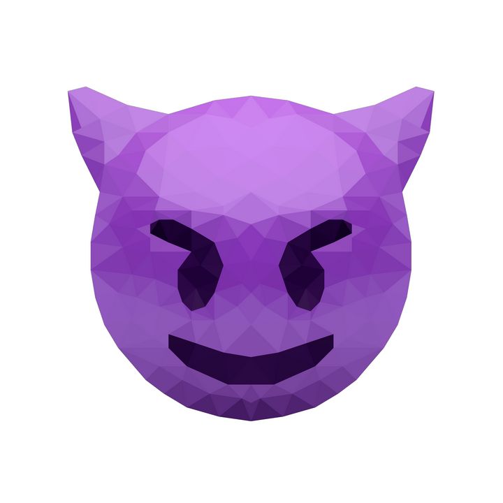 Demon Emoticon - OrangePoly - Digital Art & AI, Abstract, Other ...