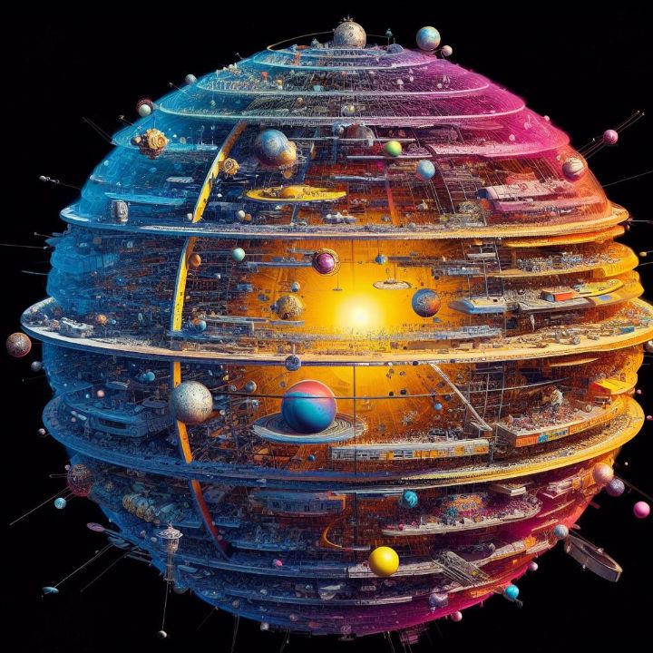 colorful illustration of the Dyson - DEEP AI ARTS - Digital Art & AI ...