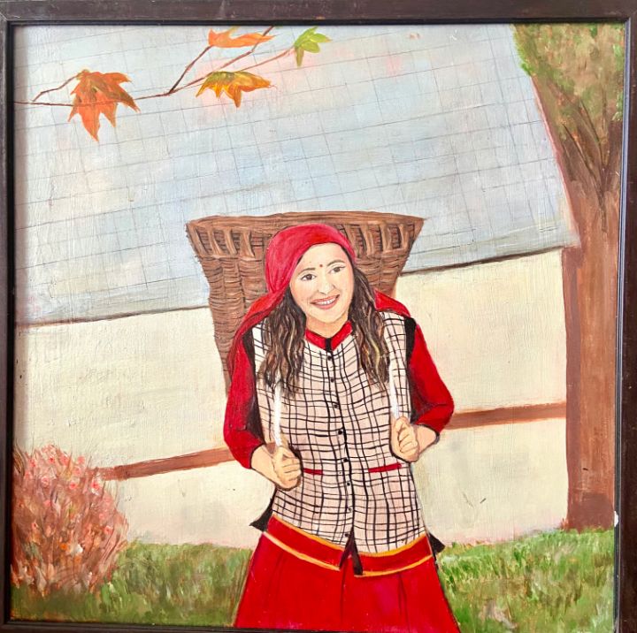 A pahari women at work - Art by Mydo - Paintings & Prints, Ethnic ...