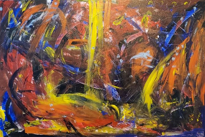 City at night - Travis Fors - Paintings & Prints, Abstract, Movement ...