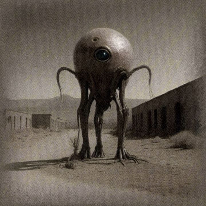 Alien Tripod - Esoterica - Paintings & Prints, Fantasy & Mythology ...