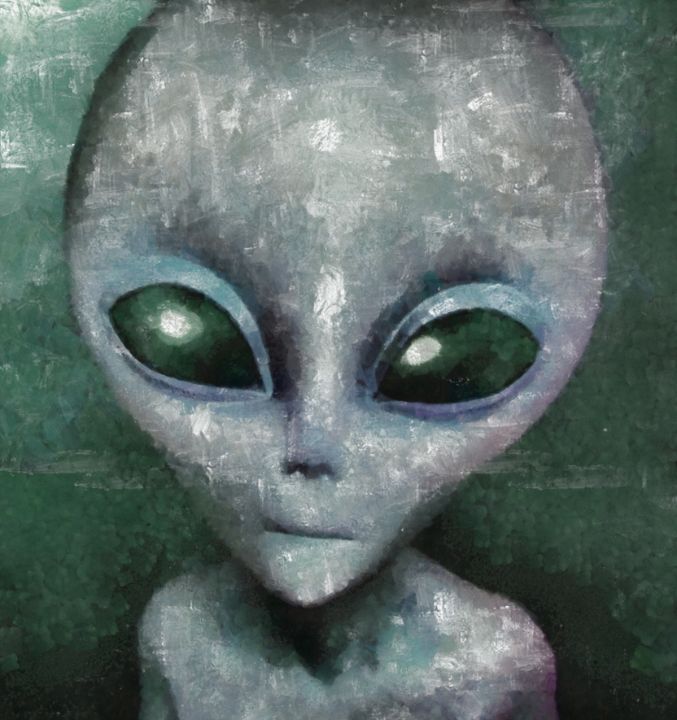 Alien Oil Painting - Esoterica - Paintings & Prints, Fantasy ...