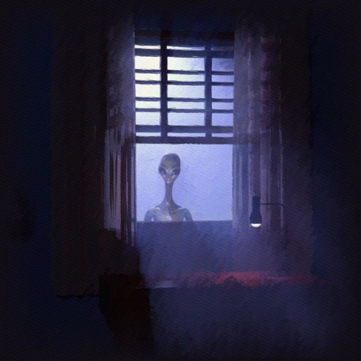 Alien Visitor - Esoterica - Paintings & Prints, Fantasy & Mythology ...