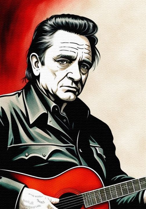 Johnny Cash, Music Star - Esoterica - Paintings & Prints, People ...