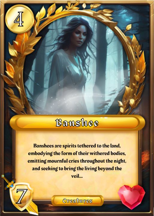 Banshee - Trading Card - HALE Series - J.K. Noble - Digital Art & AI ...