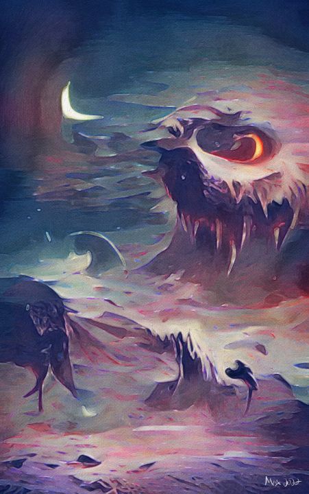 Monster on the Moon - Distorted View Imagery - Digital Art & AI ...