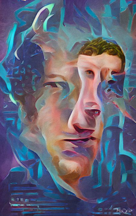 Mark Zuckerberg - Distorted View Imagery - Digital Art & AI, People ...