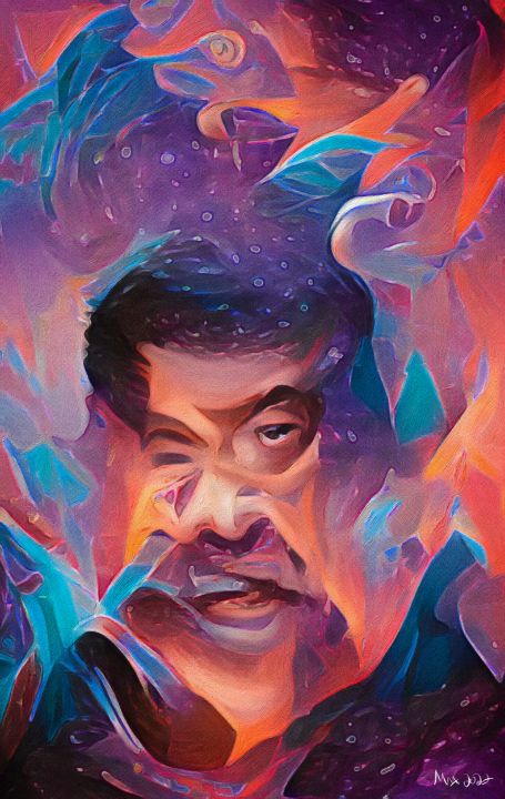 Neil DeGrasse Tyson - Distorted View Imagery - Digital Art & AI, People ...