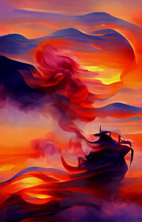 Steaming Sunset 2 - Distorted View Imagery - Digital Art & AI ...