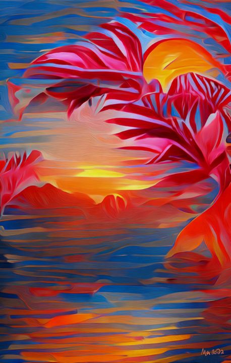 Tahiti Sunrise - Distorted View Imagery - Digital Art & AI, Landscapes ...