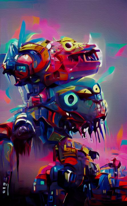 Many Monster Robots - Distorted View Imagery - Digital Art & AI ...