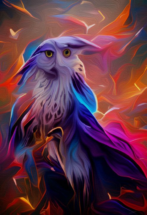 Merlin - Distorted View Imagery - Digital Art & AI, Animals, Birds ...