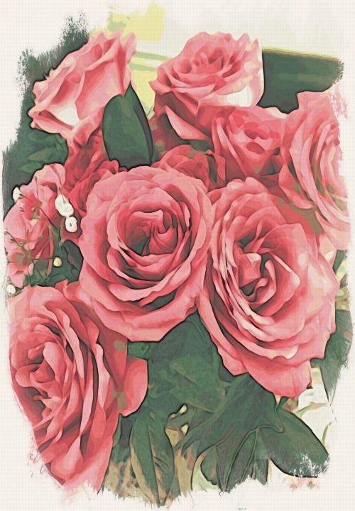 Birthday Roses - Distorted View Imagery - Digital Art & AI, Flowers ...