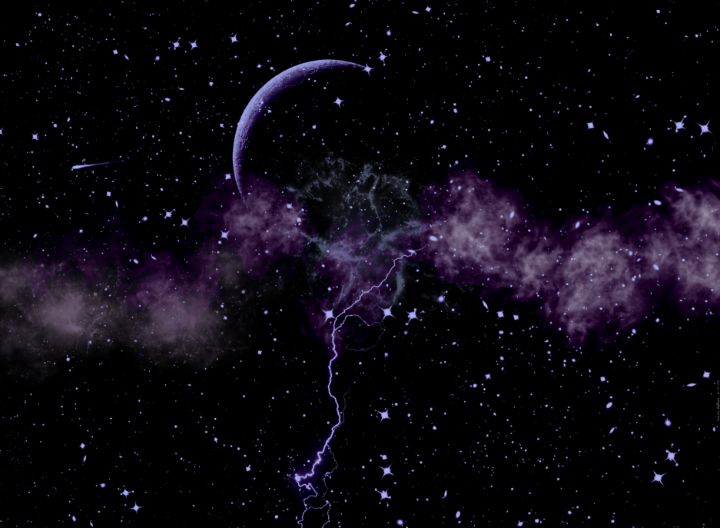 Moon Strike - Distorted View Imagery - Paintings & Prints, Astronomy ...