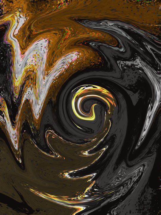 Silver & Gold - Distorted View Imagery - Digital Art & AI, Abstract ...