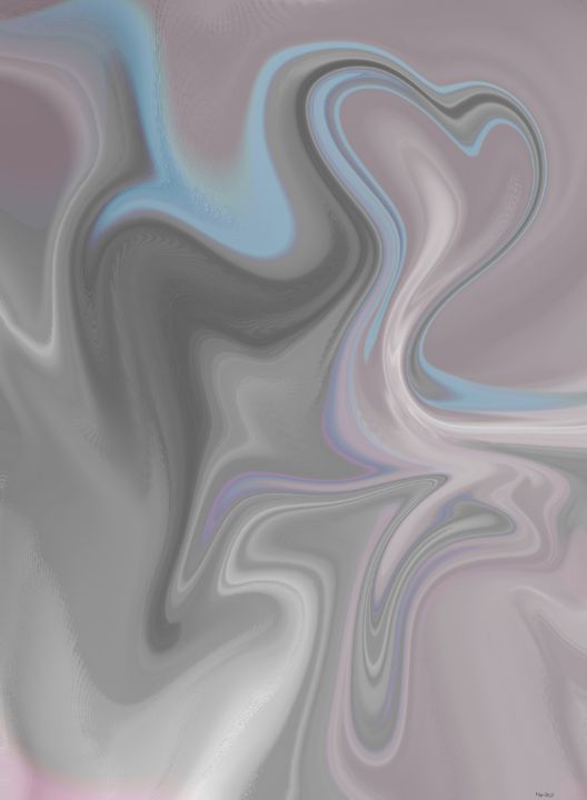 Heartbeat in Blue and Purple - Distorted View Imagery - Digital Art ...