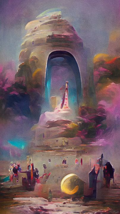 Temple of the Moon Goddess - Distorted View Imagery - Digital Art & AI ...