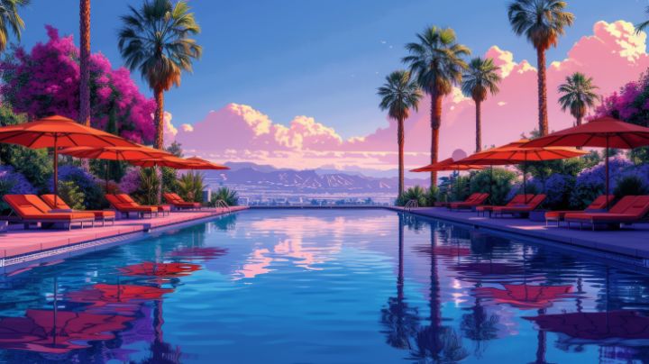 Swiming Pool Art Vibrant Pop Surreal - Enea Kelo - Digital Art & AI ...