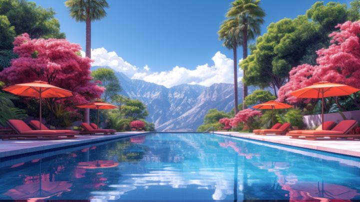 Swiming Pool Art Vibrant Pop Surreal - Enea Kelo - Digital Art & AI ...