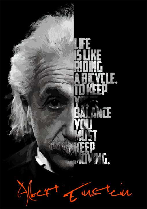 Albert Einstein quote poster. - Enea Kelo - Paintings & Prints, Science ...