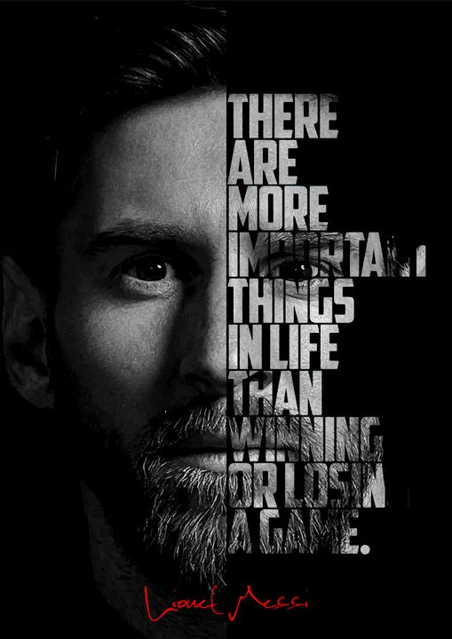 Lionel Messi quote poster - Enea Kelo - Paintings & Prints, Sports ...