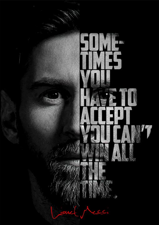 Lionel Messi quote poster - Enea Kelo - Paintings & Prints, Sports ...