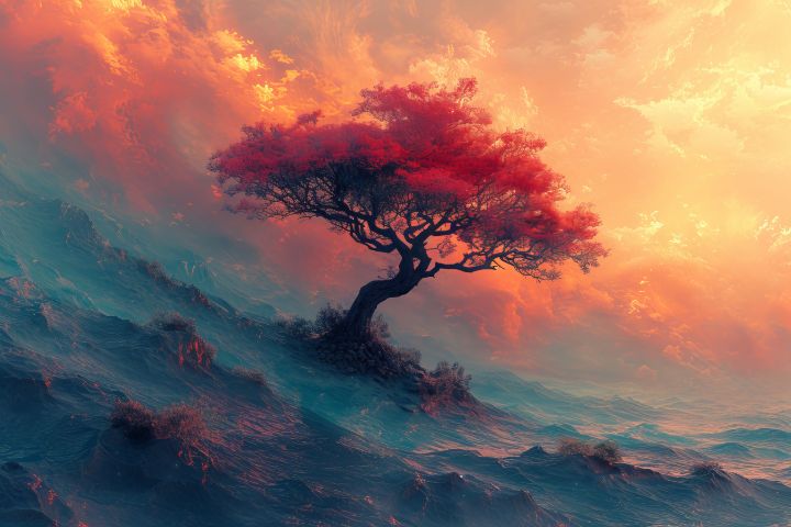 Lone Tree Surrealism - Enea Kelo - Digital Art & AI, Fantasy ...