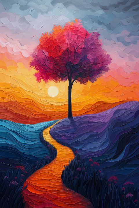 Lone Tree Surrealism - Enea Kelo - Digital Art & AI, Fantasy ...