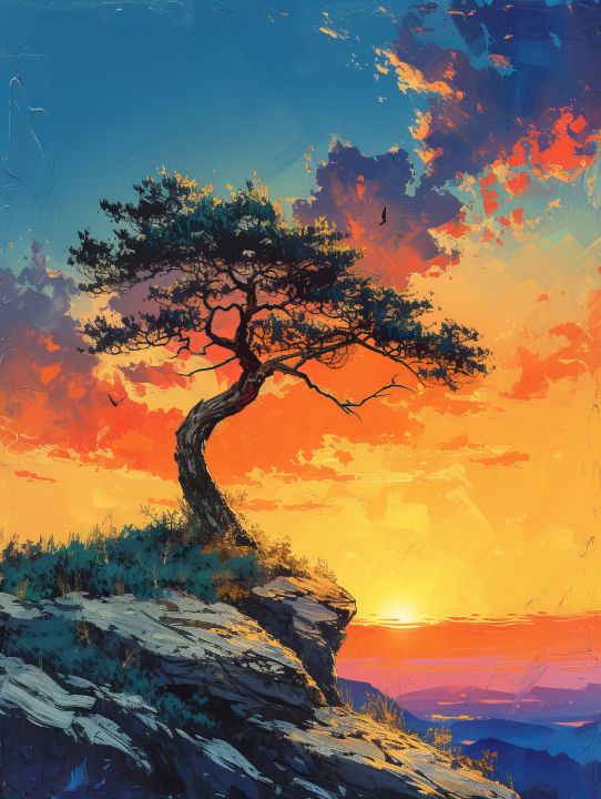 Lone Tree Surrealism - Enea Kelo - Digital Art & AI, Fantasy ...