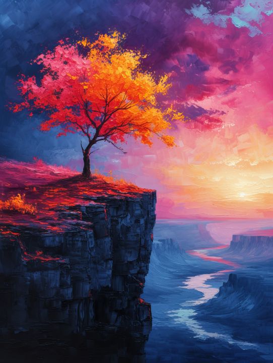 Lone Tree Surrealism - Enea Kelo - Digital Art & AI, Fantasy ...
