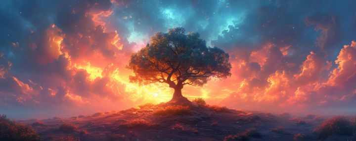 Lone Tree Surrealism - Enea Kelo - Digital Art & AI, Fantasy ...