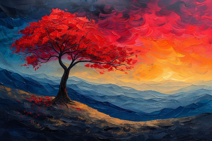 Lone Tree Surrealism - Enea Kelo - Digital Art & AI, Fantasy ...