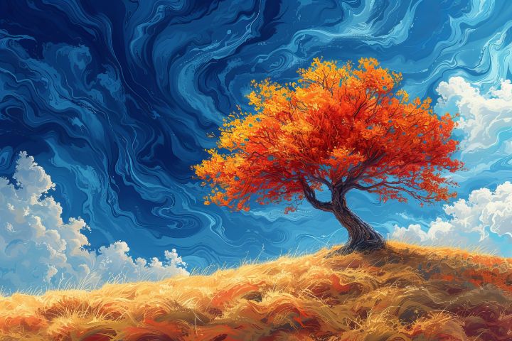Lone Tree Surrealism - Enea Kelo - Digital Art & AI, Fantasy ...