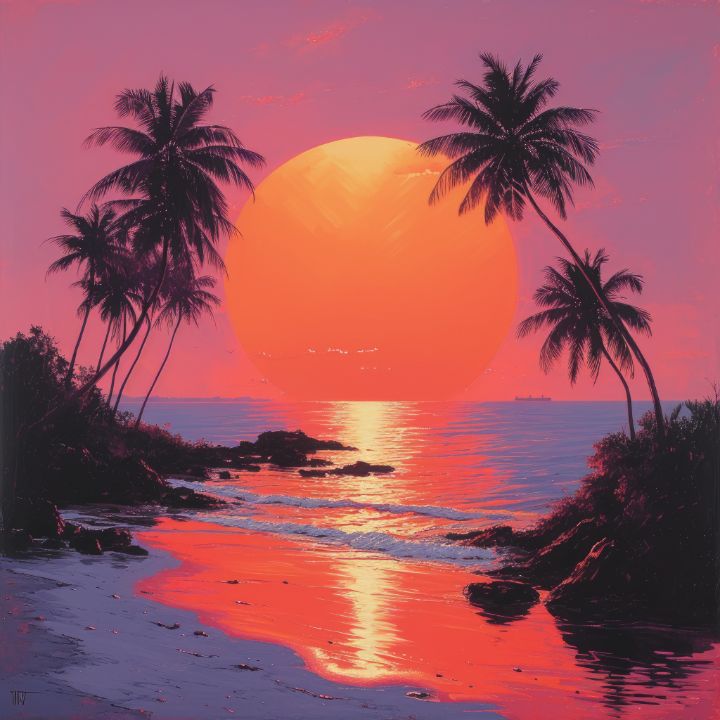 landscape, sunset, nature, surreal, - Enea Kelo - Digital Art & AI, Fantasy & Mythology ...