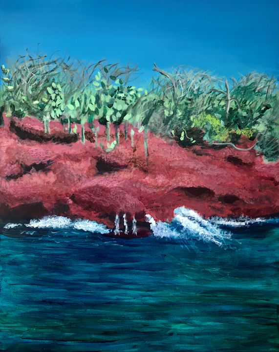 Red Sand Island - Suzan Ok - Paintings & Prints, Landscapes & Nature ...